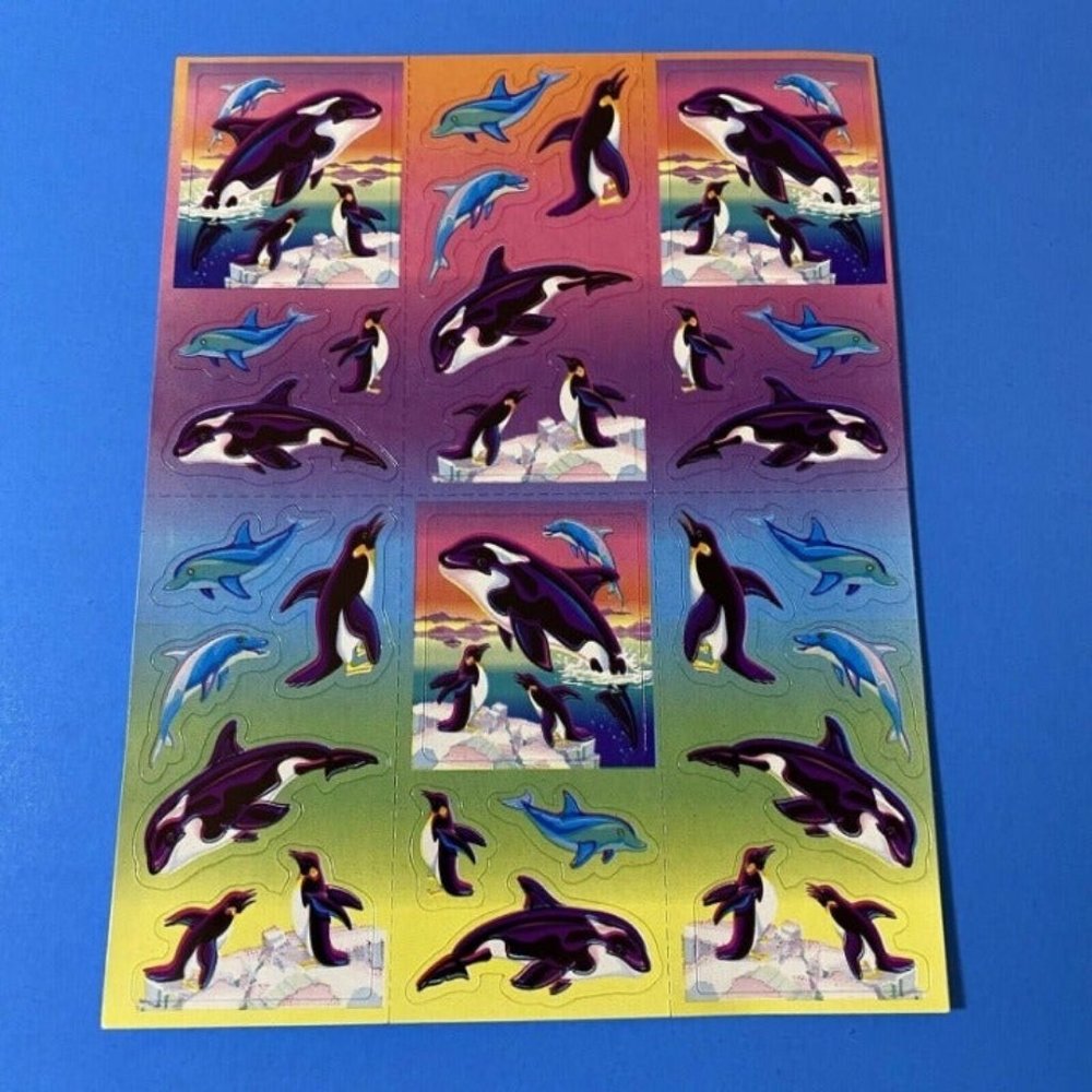 Vintage Lisa Frank Max Splash Whales Dolphins Penguin… - Gem